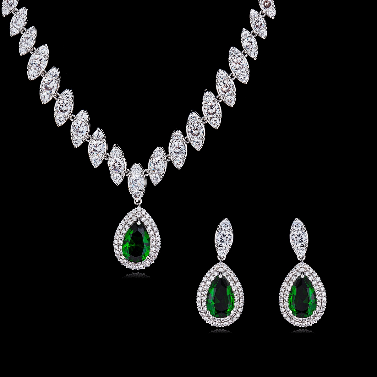 Wedding Luxury Necklace And Earring Sets 1JJ050886S
