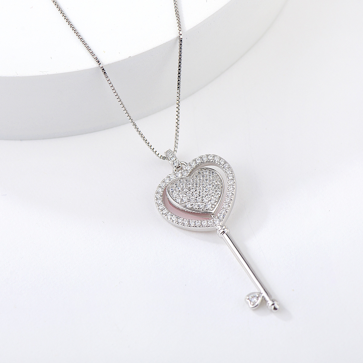 Platinum Plated Swarovski Element Pendant Necklace from Certified Factory